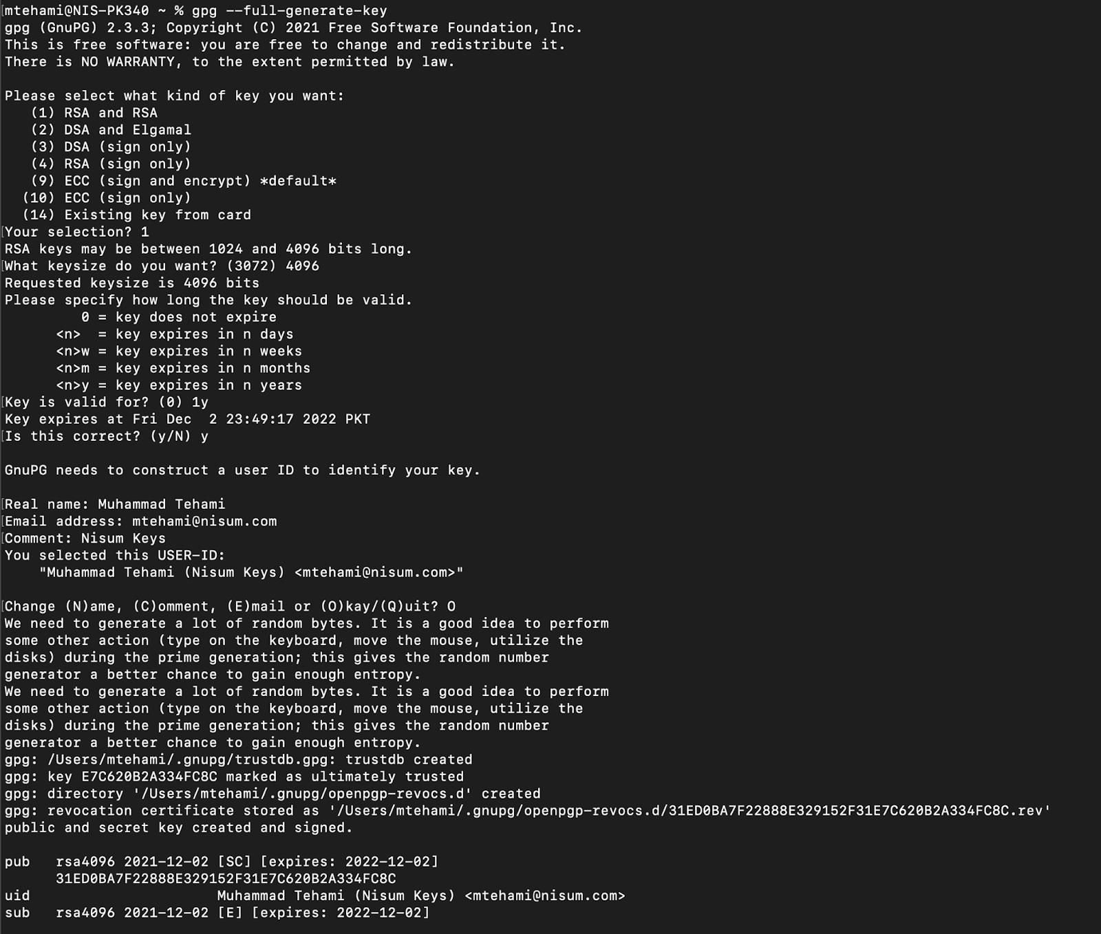 Use Public and Private Keys for Git Commits With GPG